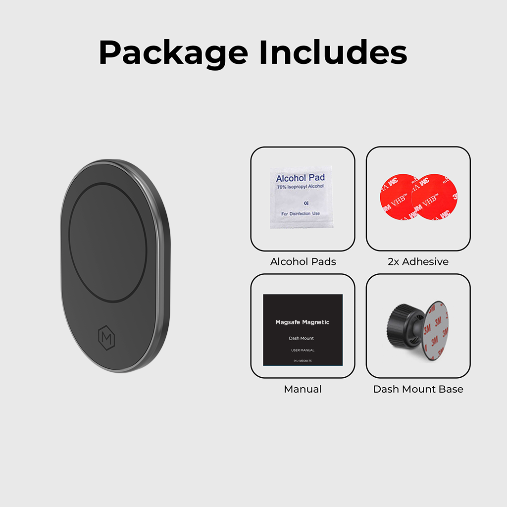 Magnetic Car Dashboard Mount Holder with MagSafe | Mighty Mount