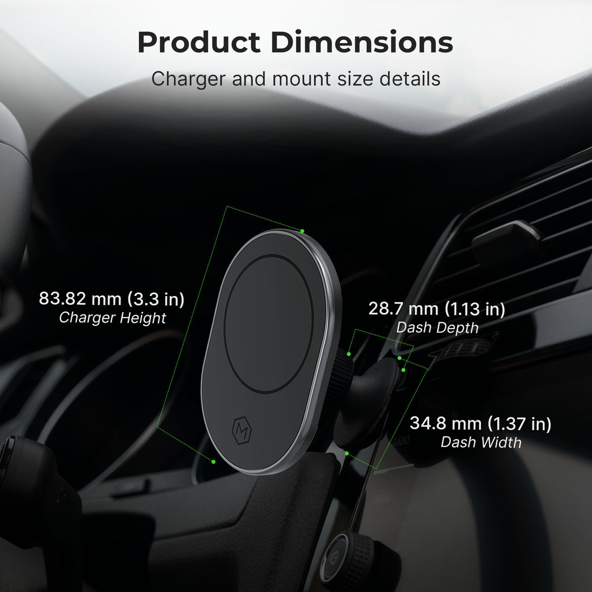 Magnetic Car Dash Mount with MagSafe for iPhone and Android – Mighty Mount