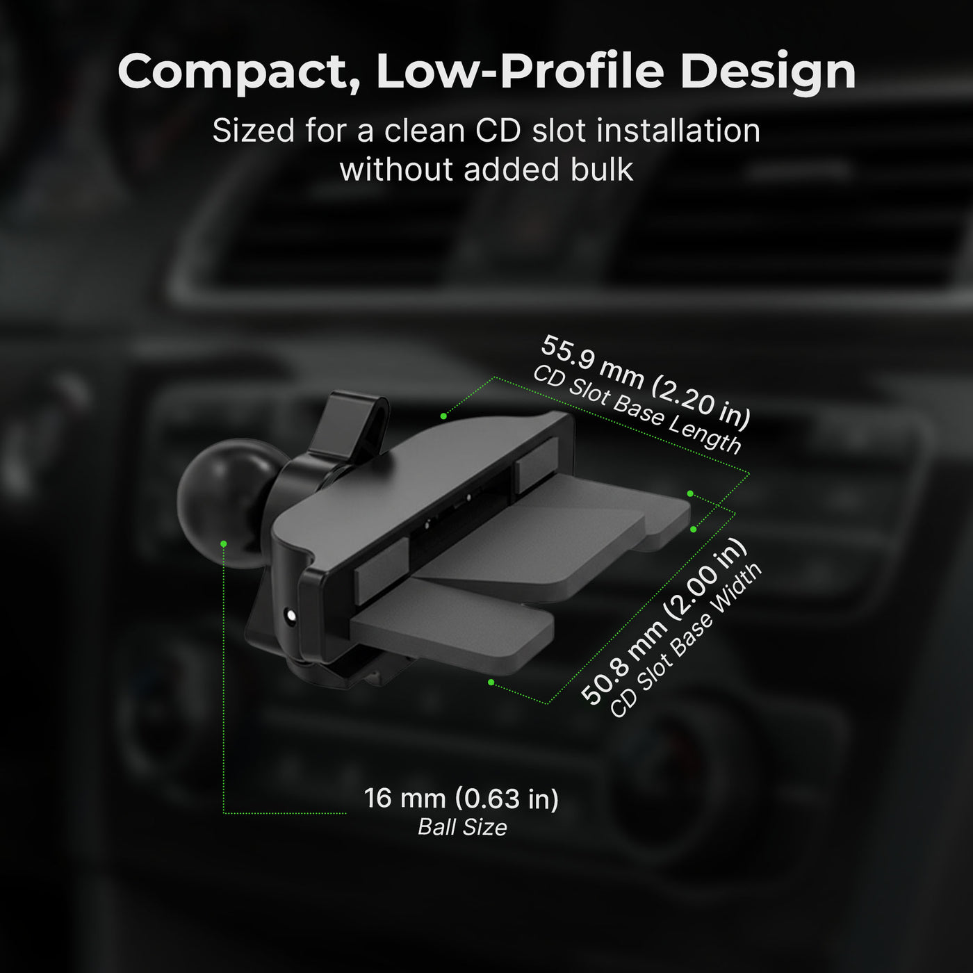 MagSafe Compatible CD Phone Mount for iPhone and Android – Mighty Mount